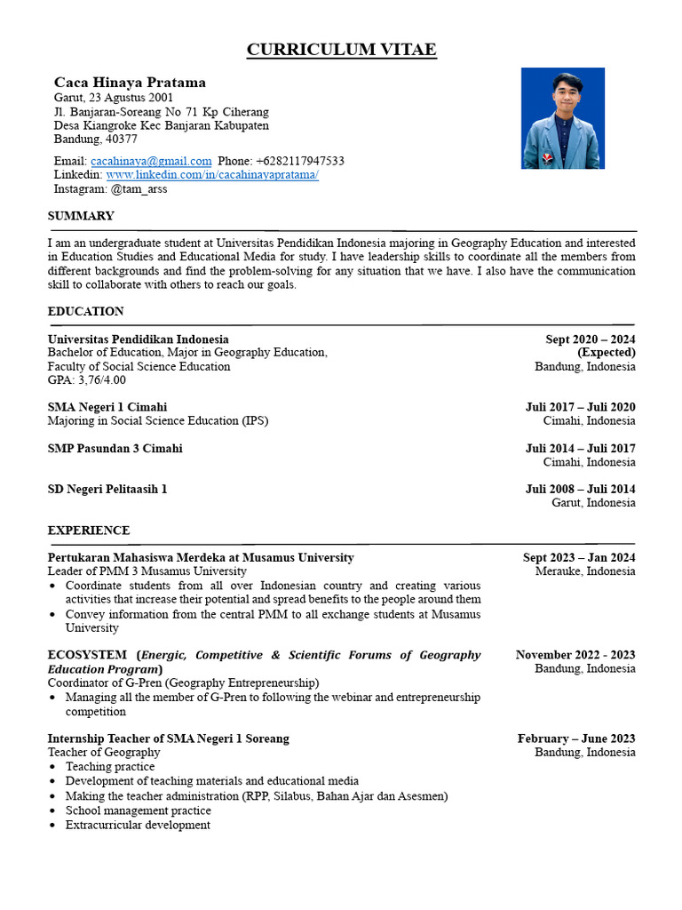 CV - Caca Hinaya Pratama - Kaltim | PDF | Indonesia