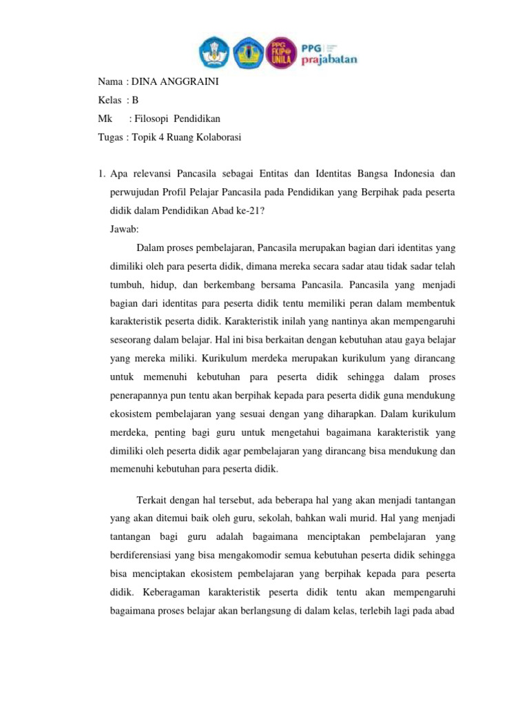 Dina Anggraini - Topik 4 FPI Ruang Kolaborasi | PDF