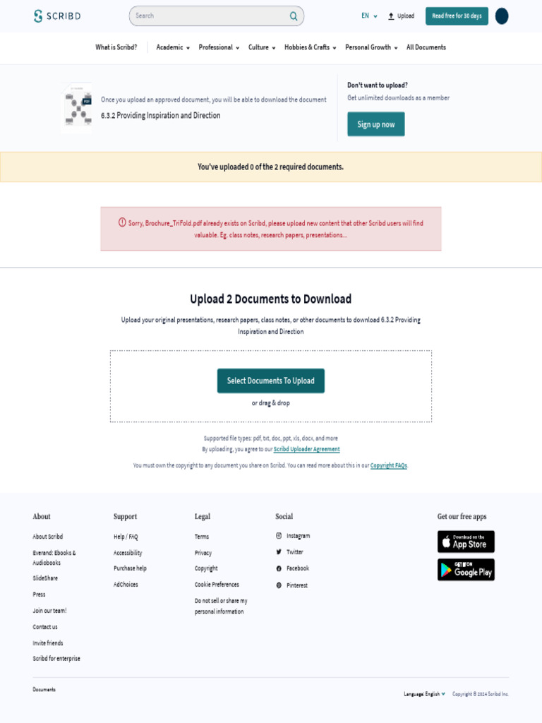 Upload A Document Scribd | PDF | Scribd | Websites