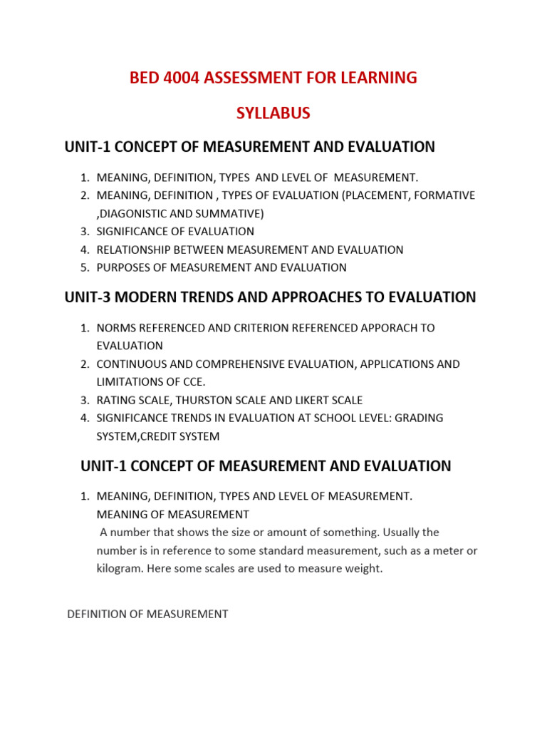 Bed 4004 Assessment For Learning Notes | Download Free PDF | Cognition
