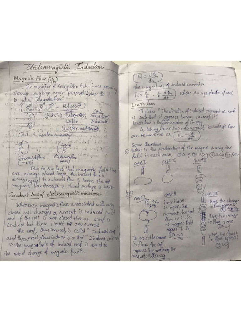 Faraday's Law and Lenz's Law | PDF