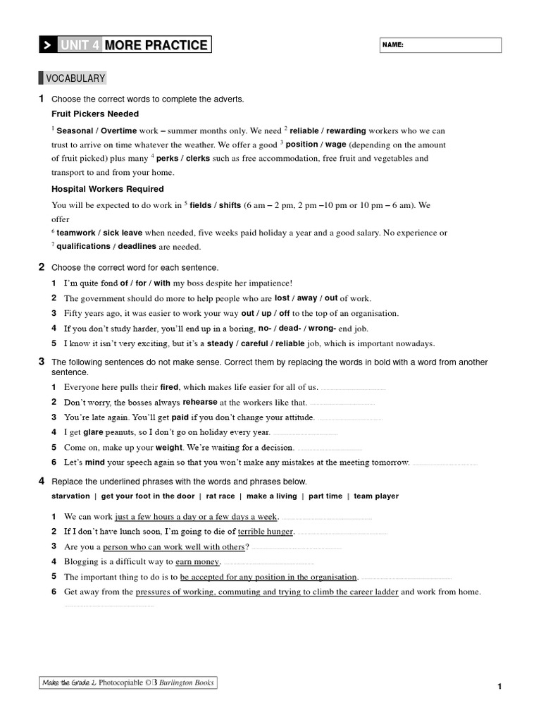 More Practice Lesson 4 | PDF