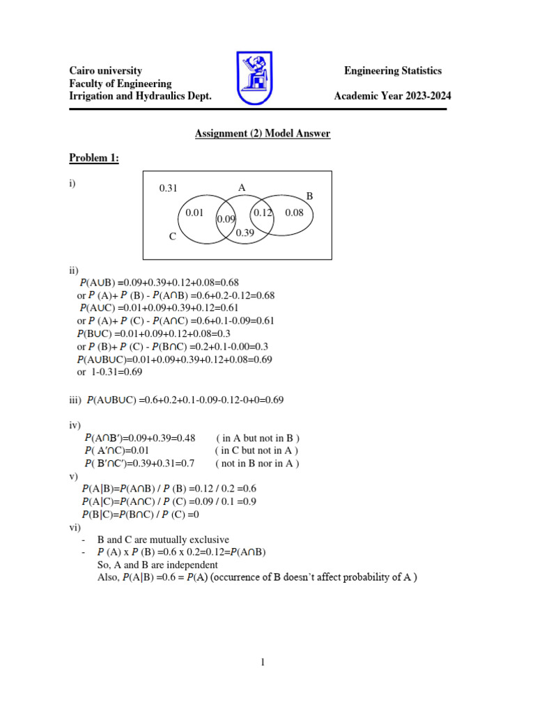 Sol_Sample_Sheet2-2023 | PDF | Applied Mathematics | Statistics