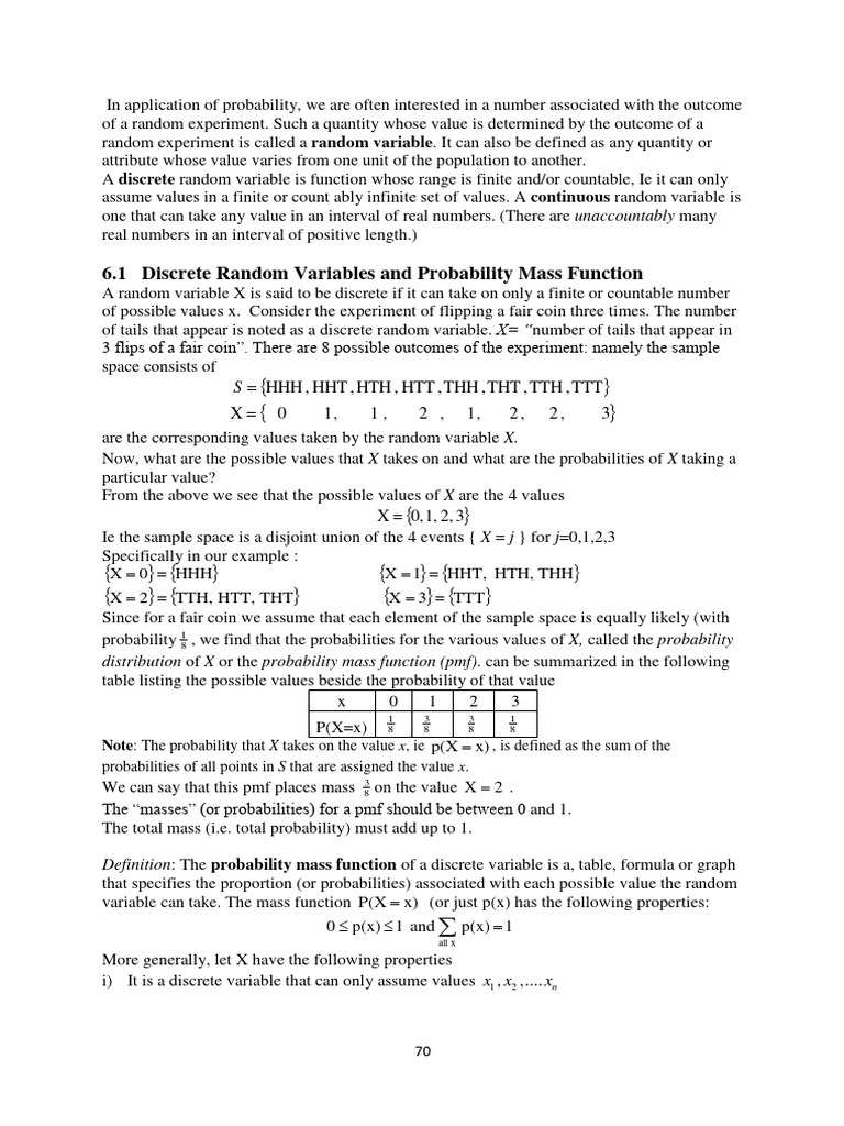 Random Variables | PDF | Probability Distribution | Random Variable Random Variables | PDF | Probability Distribution | Random Variable