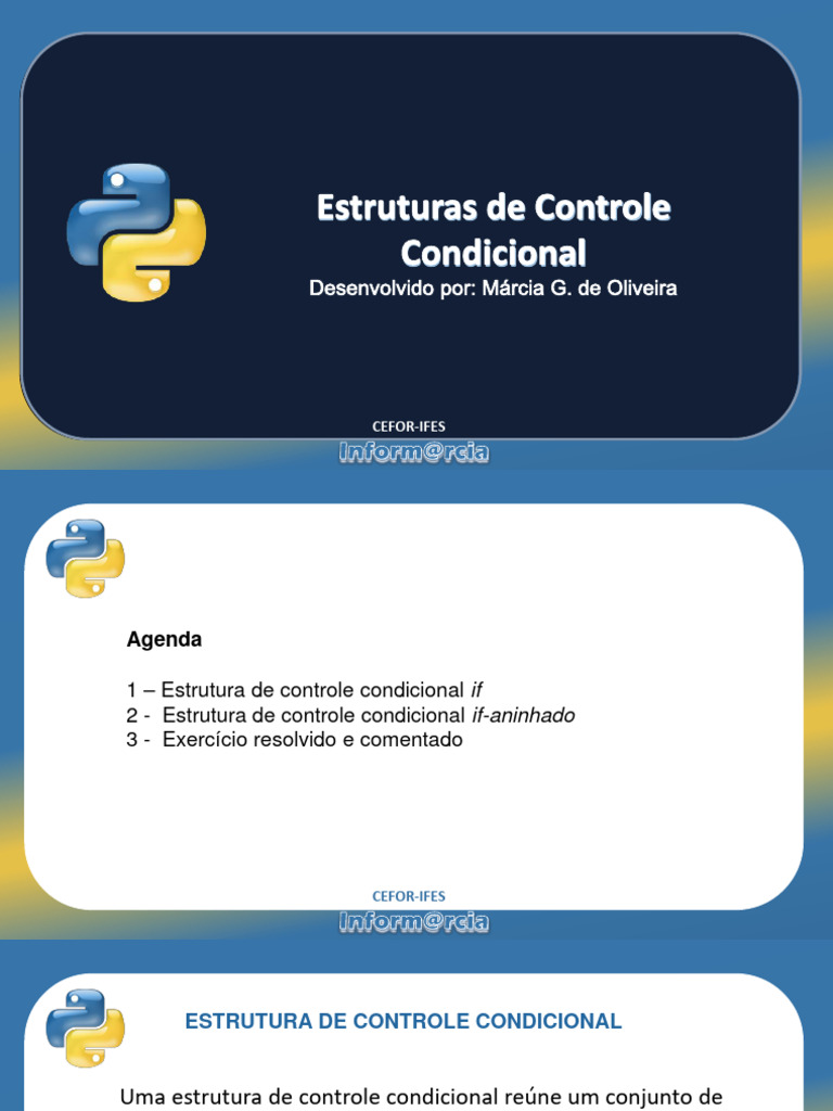 Cefor Ifes | Download grátis PDF | Controle de fluxo | Python ...
