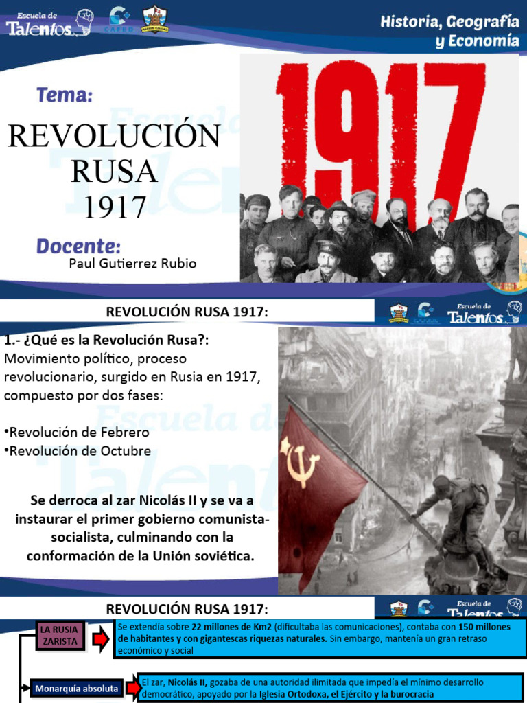 TemaN° 13 REVOLUCIÓN RUSA 1917 | PDF | Vladimir Lenin | revolución rusa