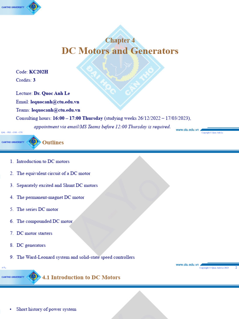 EM2 - C4 - DC Motors and Generators | Download Free PDF | Electric ...