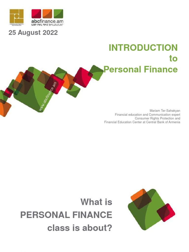 Introduction To Personal Finance - Mariam Ter-Sahakyan | PDF | Personal ...
