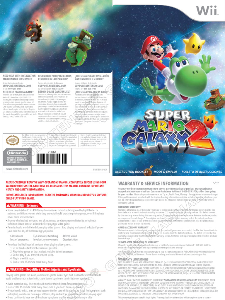 Wii Super Mario Galaxy2 Eng | PDF | Wii | Mario