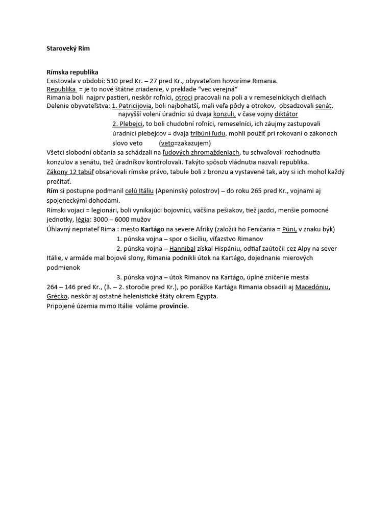 Rímska Republika | PDF