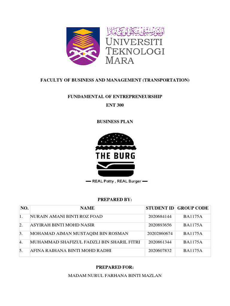 THE BURG | PDF | Market Segmentation | Hamburgers