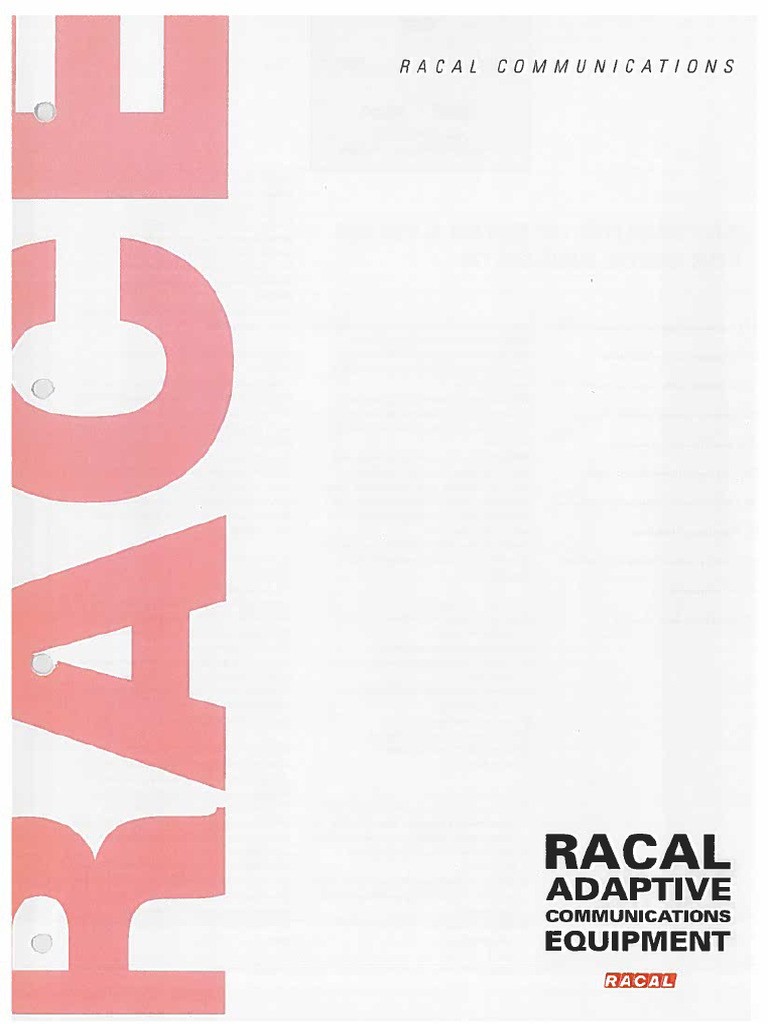 Racal RACE Brochure | PDF