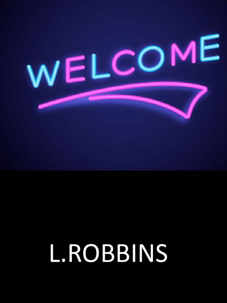 L. Robbins | PDF | Labour Economics | Division Of Labour