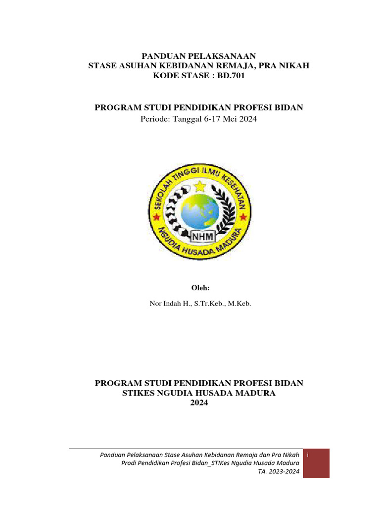 NEW-Buku Panduan Remaja Pra Nikah 2023-2024 Genap | PDF