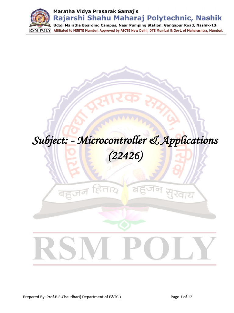 Microcontroller 8051 Applications Guide | PDF | Microcontroller | Input ...