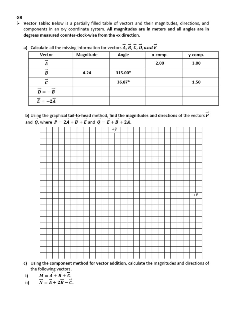 Vector Calculations for Students | PDF