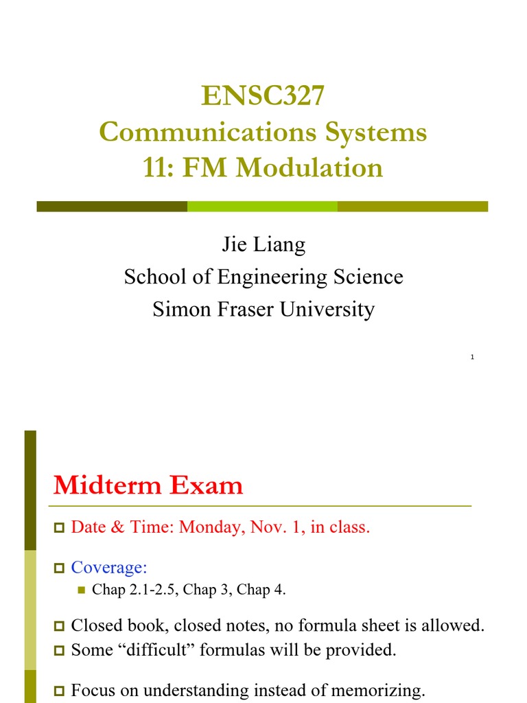 Pre 11 FM Mod | PDF | Frequency Modulation | Broadcast Engineering