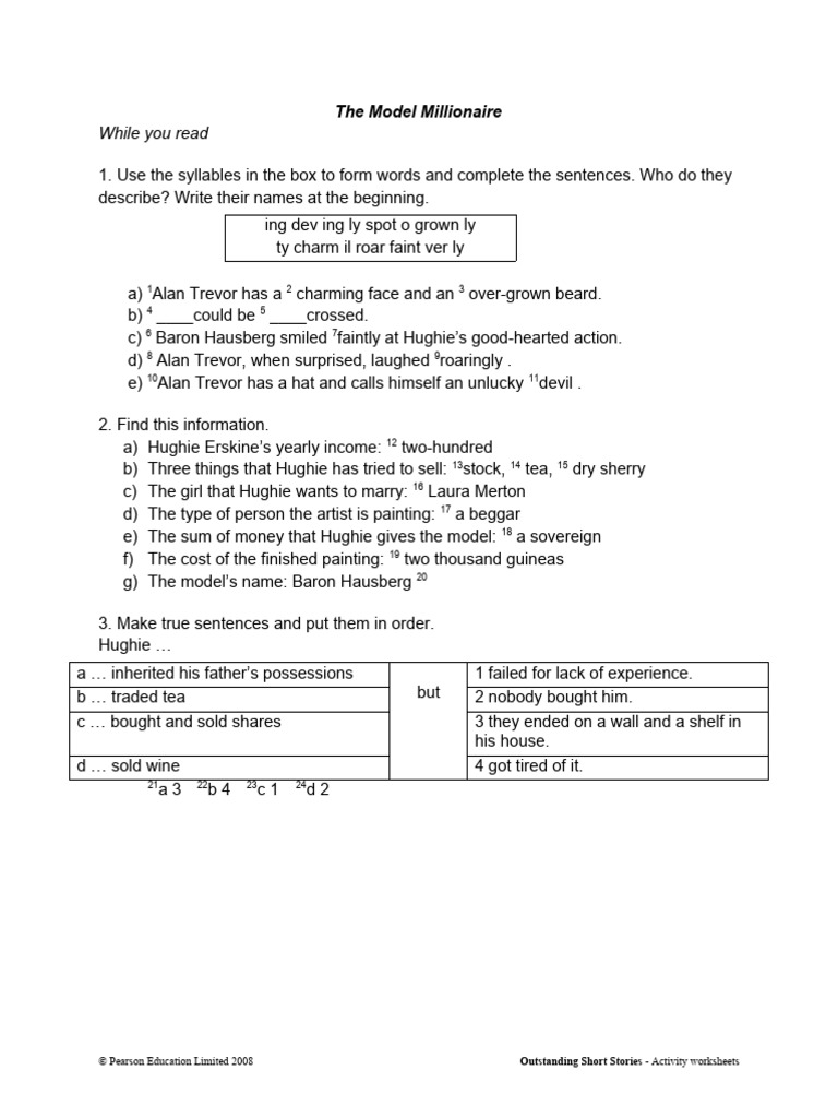 Engaging with "The Model Millionaire" | PDF | Home & Garden