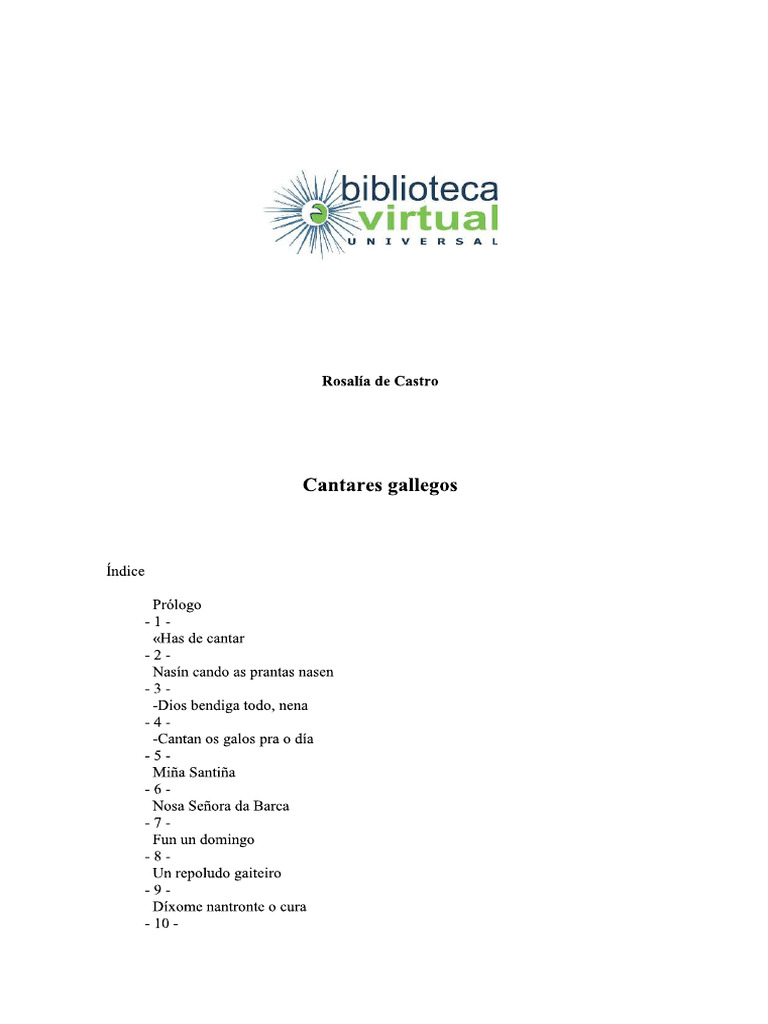 Cantares Gallegos1 | PDF
