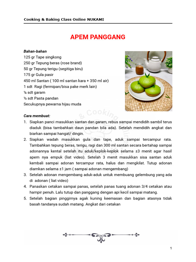 Apem Panggang | PDF