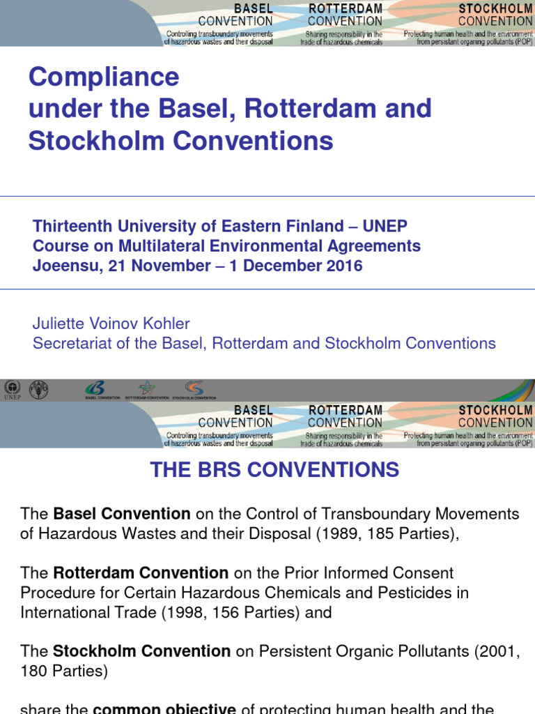 Compliance with BRS Environmental Conventions | PDF | Hazardous Waste