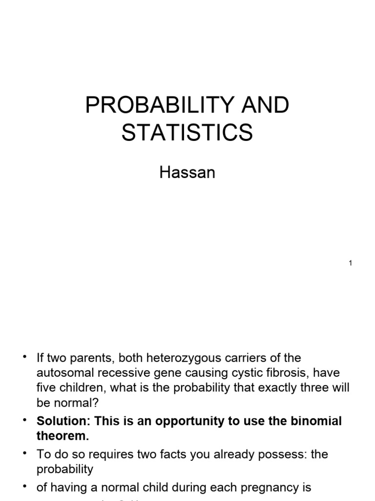 Binomial Expansion in Genetics | PDF | Chi Squared Test | Genetics