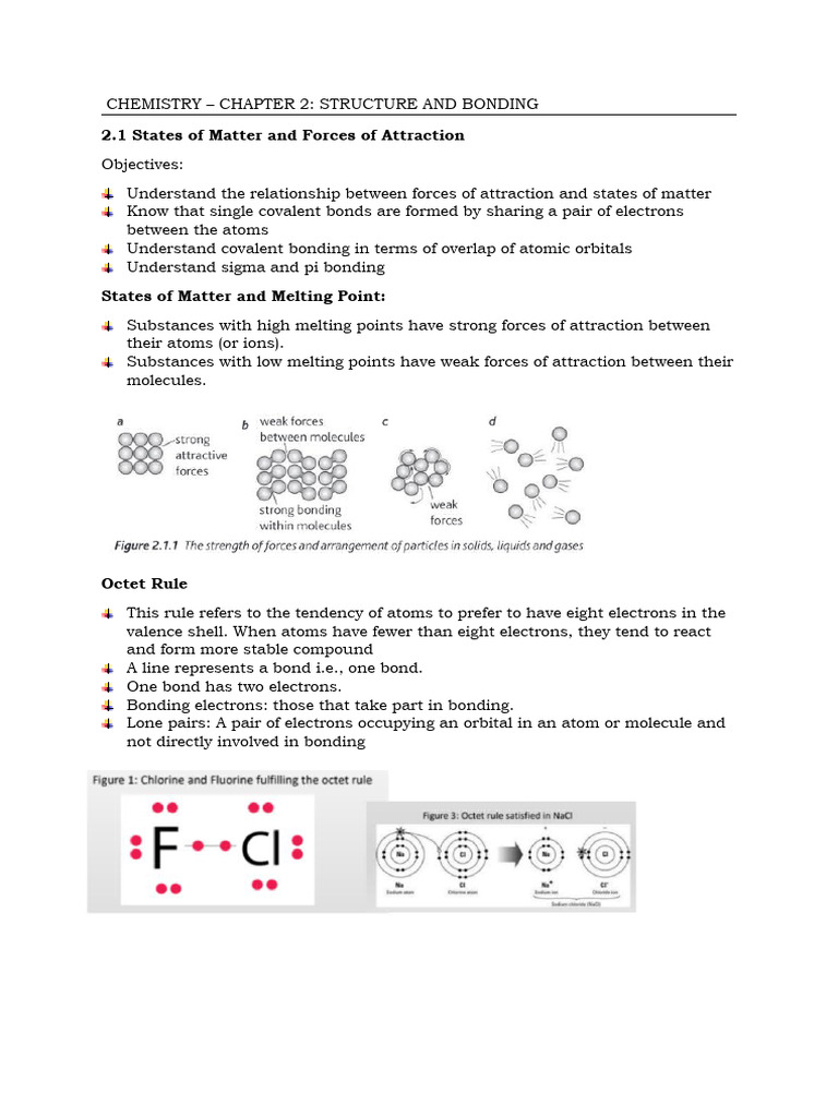 Cape Chemistry Chapter 2 Structure and Bonding | Download Free PDF ...