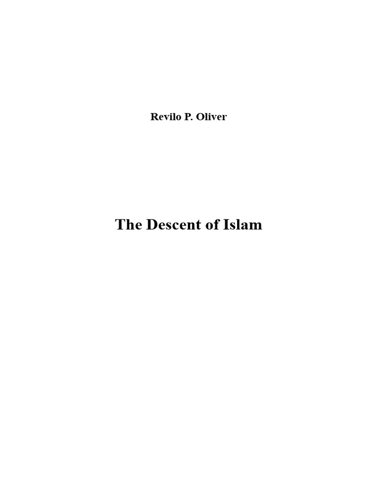 The Descent of Islam - Oliver Revilo Pendleton | PDF | Muhammad | Jews