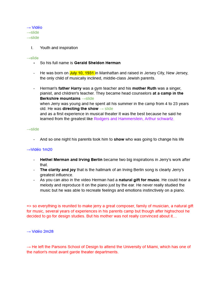 Jerry Herman Presentation | PDF | Musical Theatre | Broadway Musicals