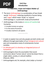 Introduction to Anthropology Concepts | PDF | Anthropology | Archaeology