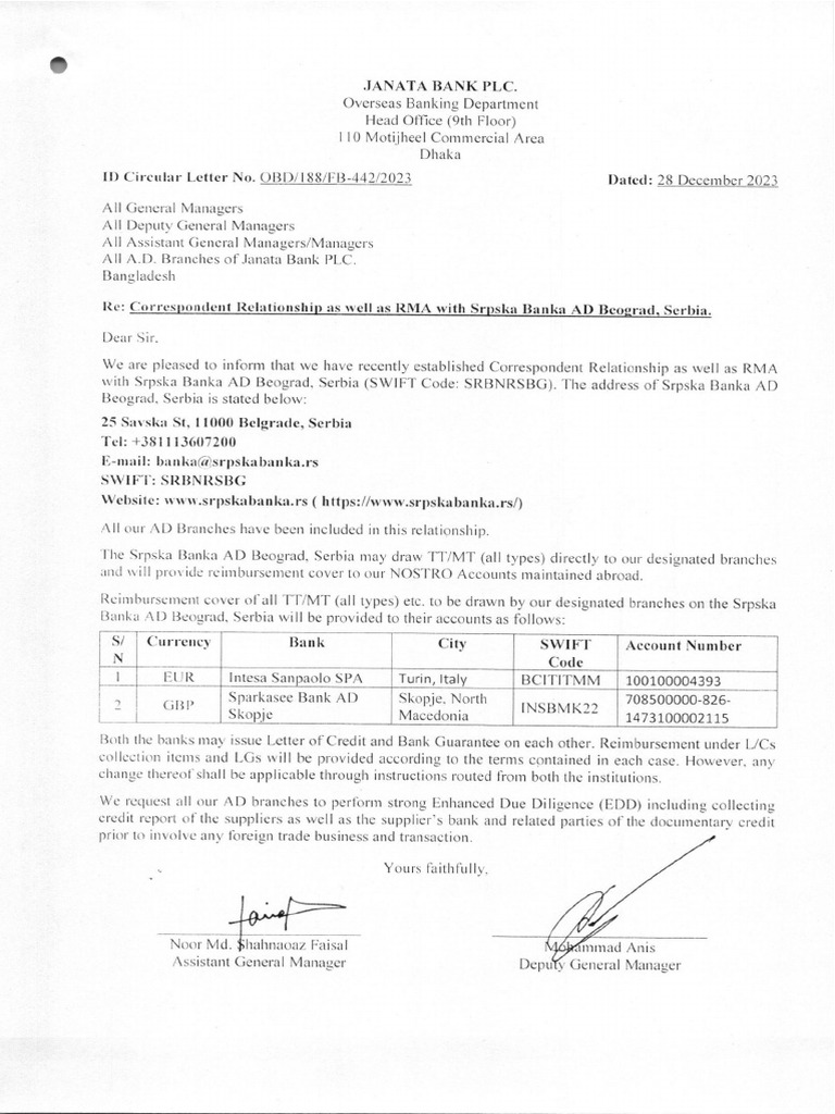 ID CIrcular Letter OBD 188 FB 442 2023 | PDF