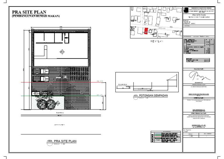 Revisi Pra Site Plan Rumah Makan | PDF
