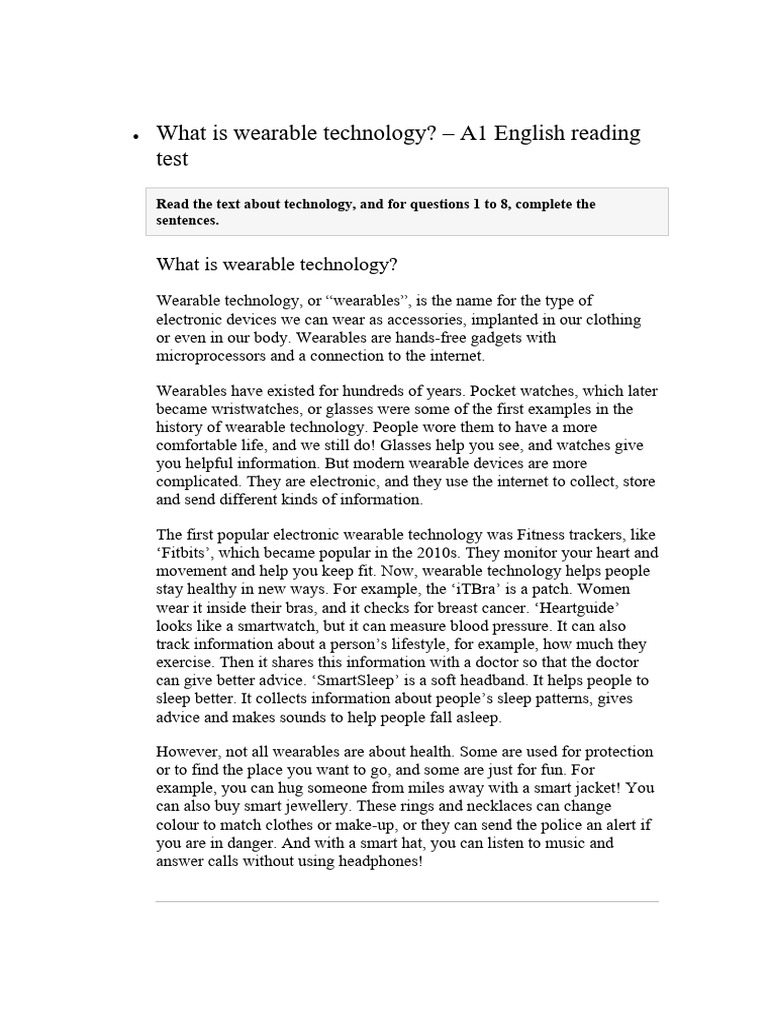 What Is Wearable Technology | PDF | Wearable Technology | Smartwatch