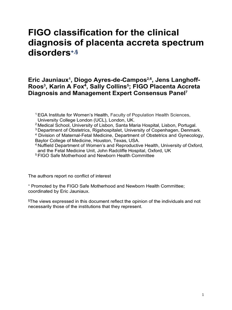 FIGO Classification As Submitted | PDF | Uterus | Medical Specialties