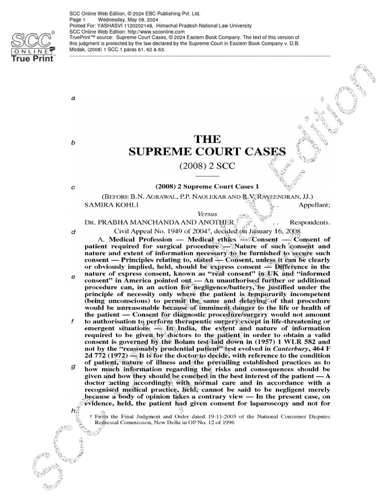 TP 2008 2 SCC 1 40 Yashasvibba2048 Hpnluacin 20240508 213754 1 40 | PDF ...