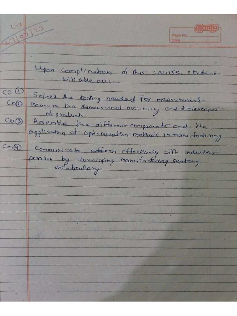 Notes Manufacturing | PDF