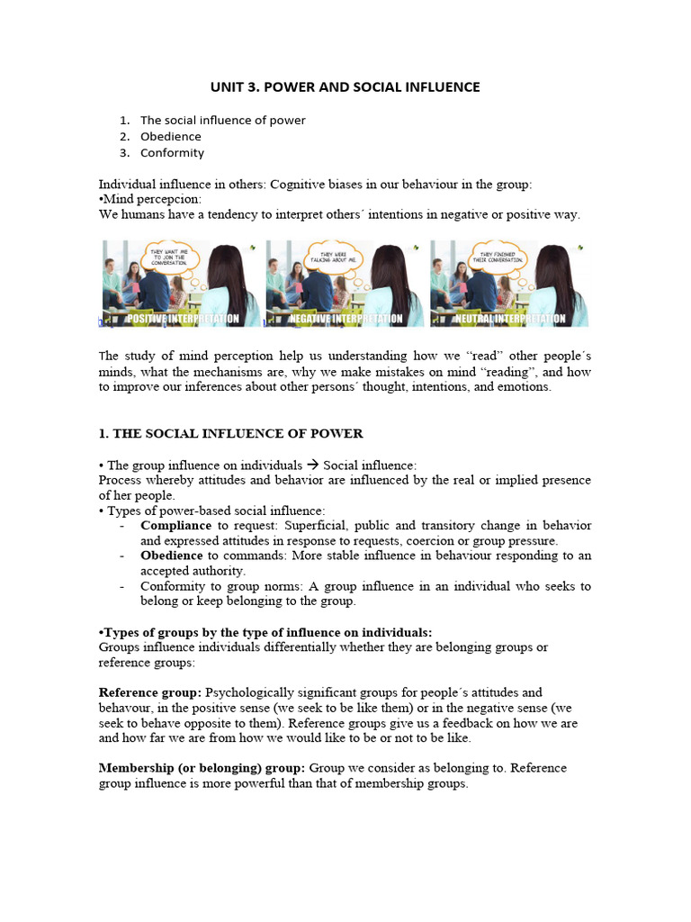 Power and Social Influence Dynamics | PDF