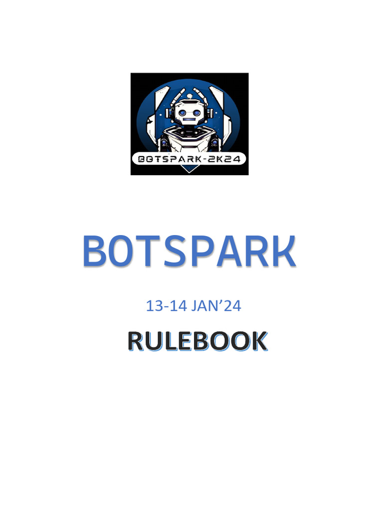 Revised Rulebook-Botspark'24 | PDF | Robot | Robotics