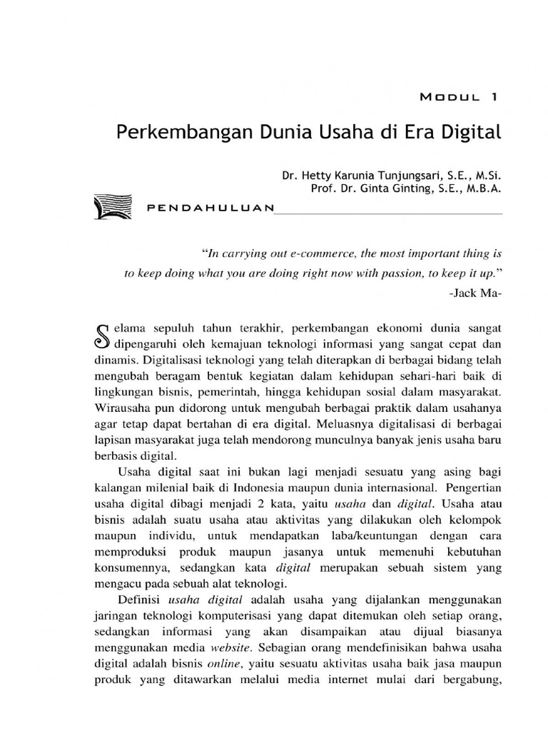 Asli Modul 1 Kewirausahaan Lanjutan | PDF