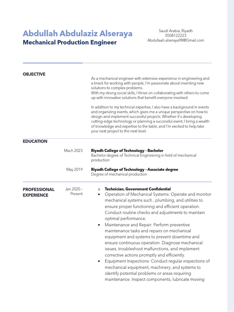 Abdullah Alseraya - CV | PDF | Business