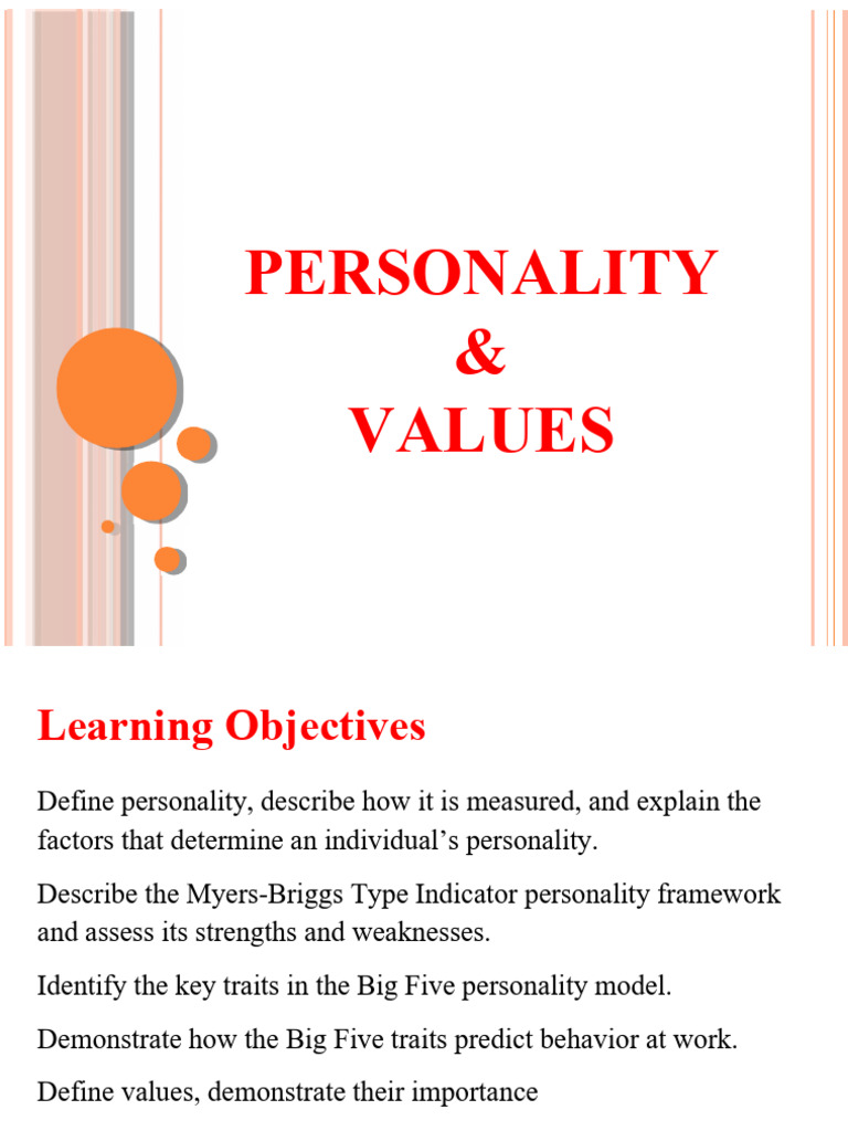 Personality & Values | Download Free PDF | Social Psychology ...