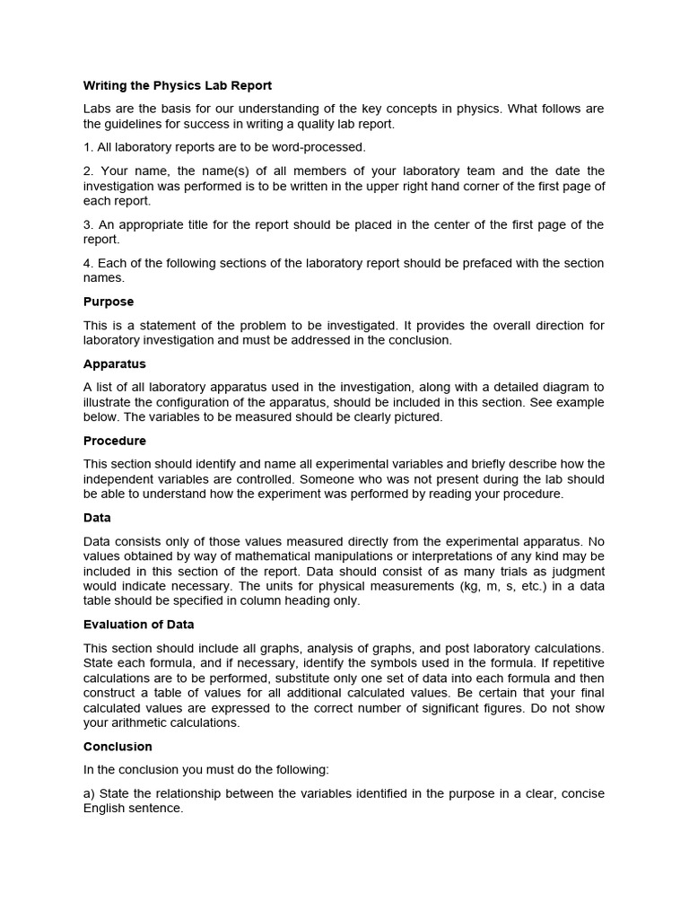 Physics Lab Report | PDF | Laboratories | Data
