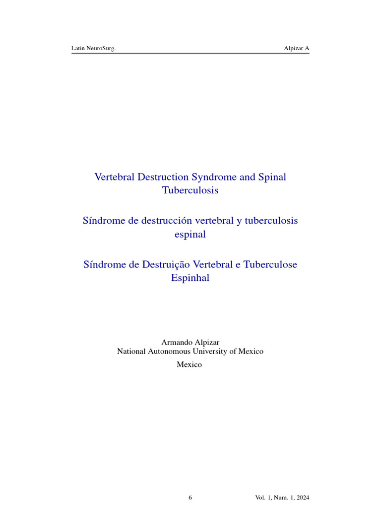 Vertebral Destruction Syndrome Overview | PDF | Medical Diagnosis ...