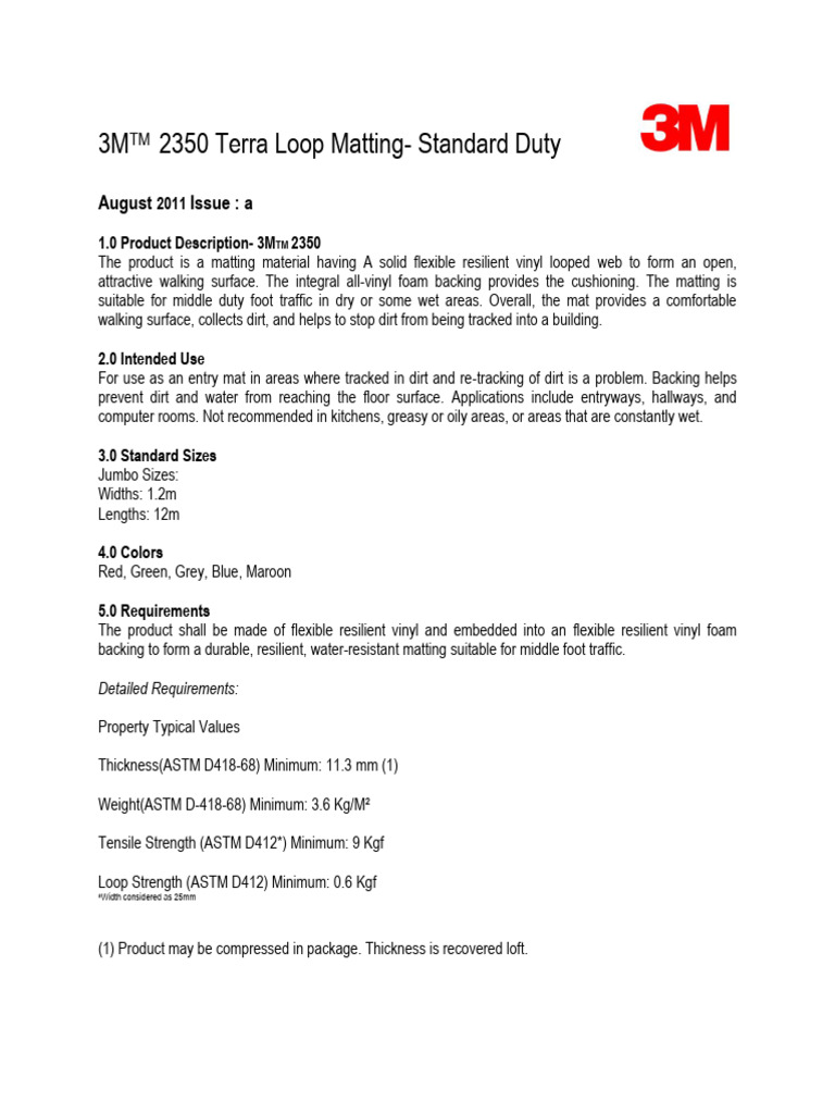 3M Specification - Loop - 2330 - 2350 | PDF | Building Engineering ...