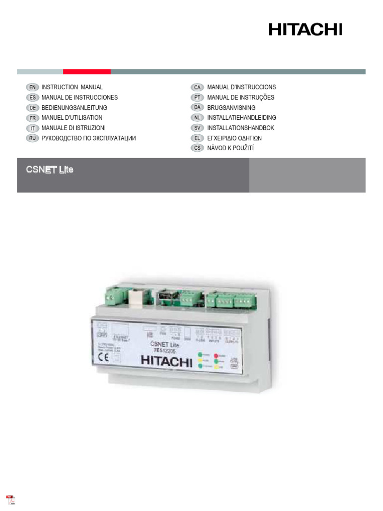 Hitachi Csnet Lite Configurator - Optim | PDF