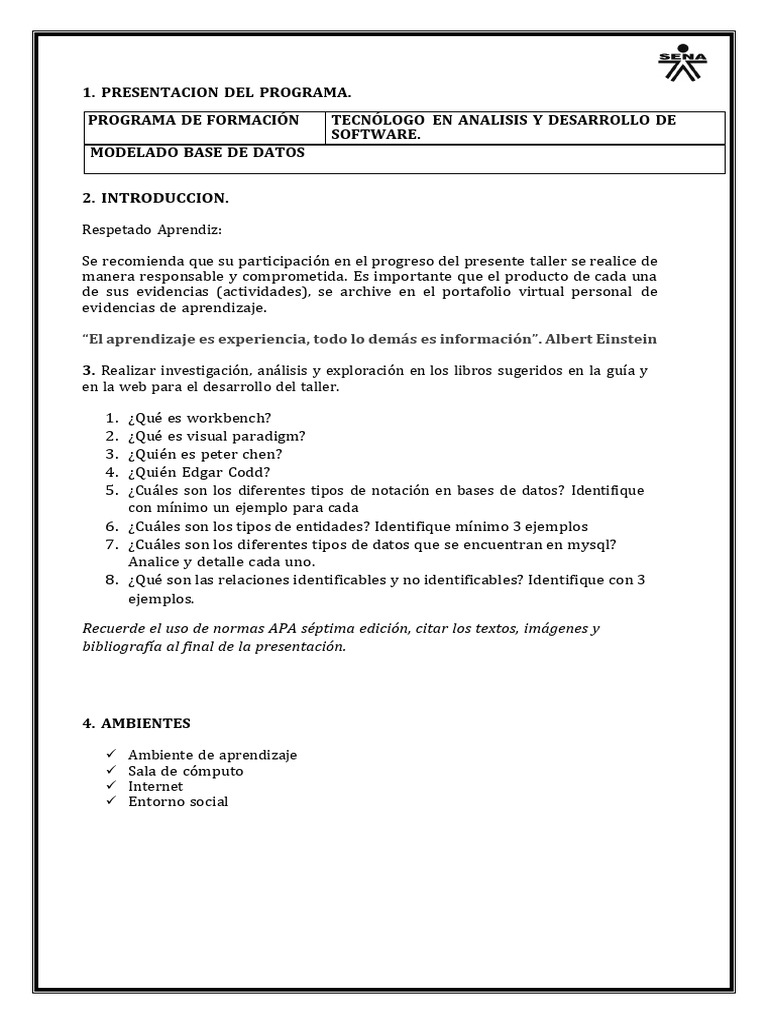 TALLER CONCEPTOS BBDD FINALv2 | PDF | Arte