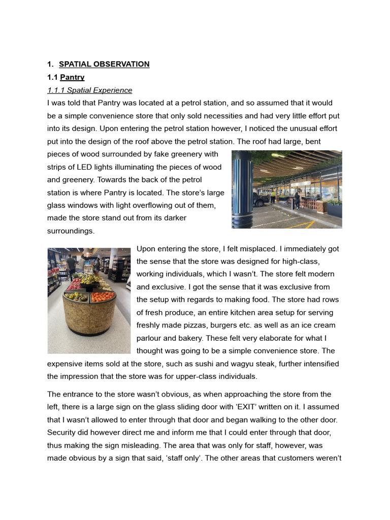 Spatial Observation of Johannesburg Spaces | PDF | Cooking, Food & Wine