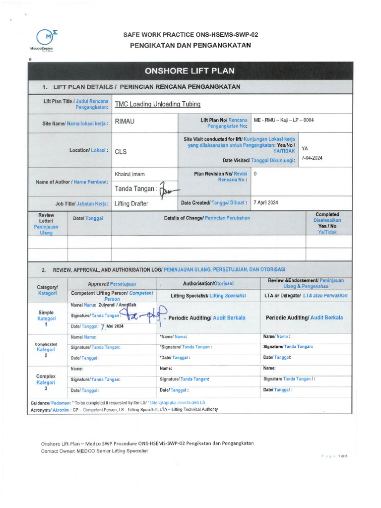 Lifting Plan TMC Mei 2024 New | PDF