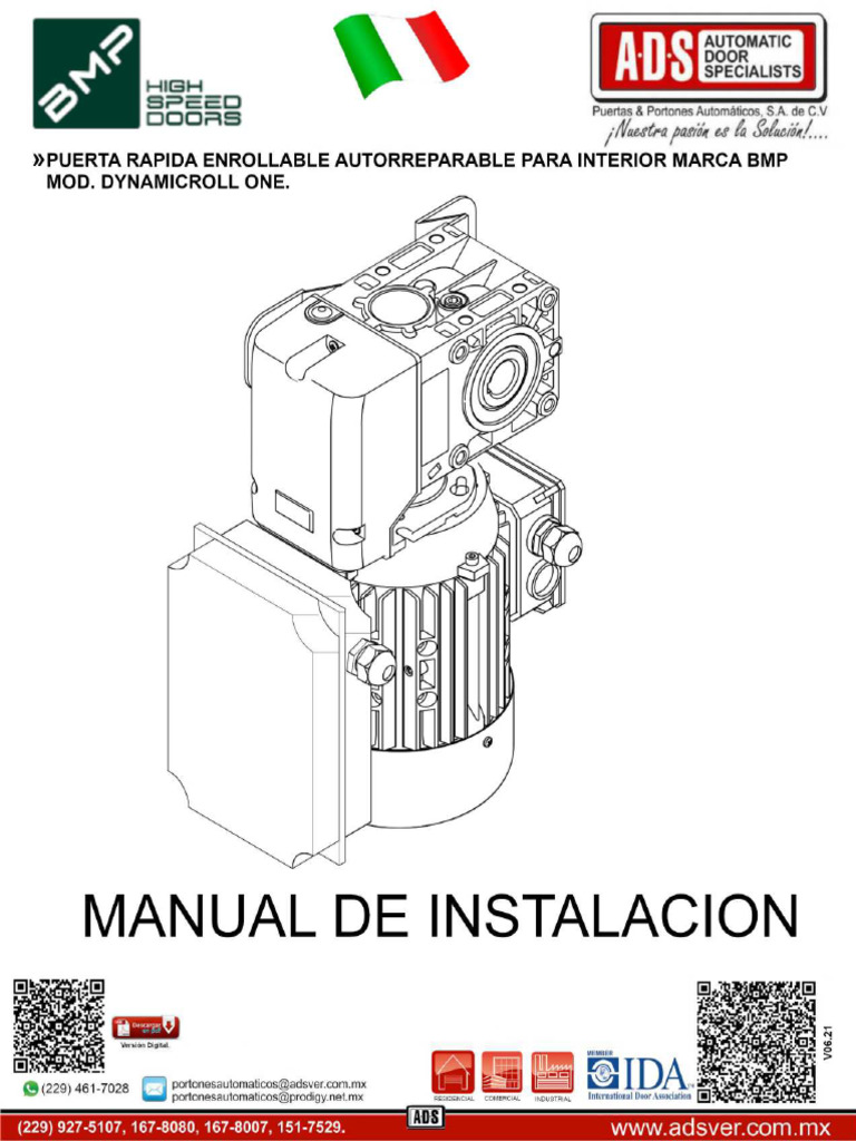 Puerta Rapida Enrollable Autorreparable para Interior Marca BMP Mod. Dynamicroll One | PDF
