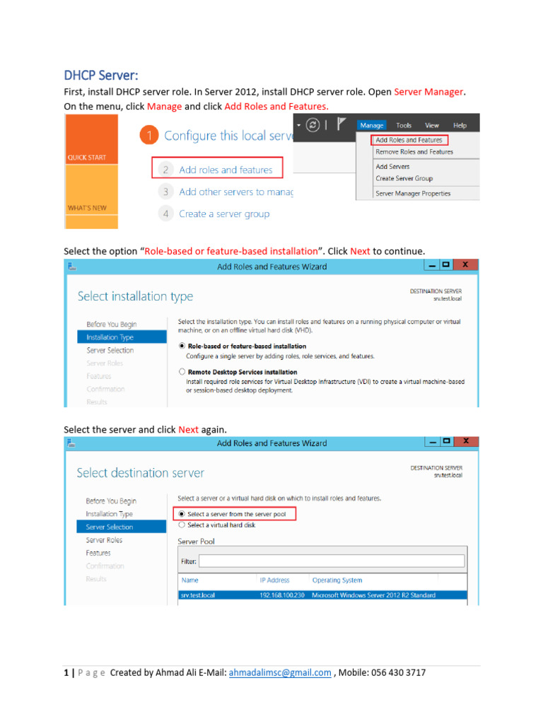 10-DHCP Server | PDF | Ip Address | Domain Name System